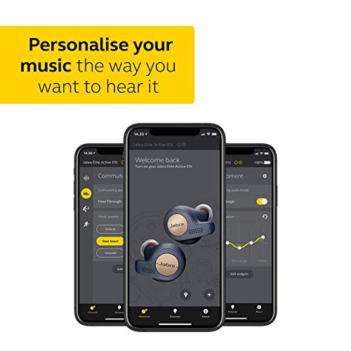 Jabra Elite Active 65t Earbuds – True Wireless Earbuds with Charging Case, Copper Black – Bluetooth Earbuds with a Secure Fit and Superior Sound, Long Battery Life and More