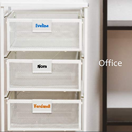 50pcs Labels for Storage Bins Plastic Label Clip, Basket Labels Clip On Wire Shelf Price Label Holder Merchandise Sign Display Holder, 50pcs Label Insert Included (6x4cm)