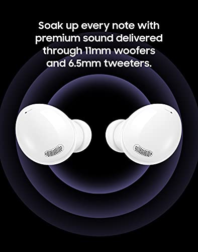 SAMSUNG Galaxy Buds Pro True Wireless Bluetooth Earbuds w/ Noise Cancelling, Charging Case, Quality Sound, Water Resistant, Long Battery Life, Touch Control, US Version, White