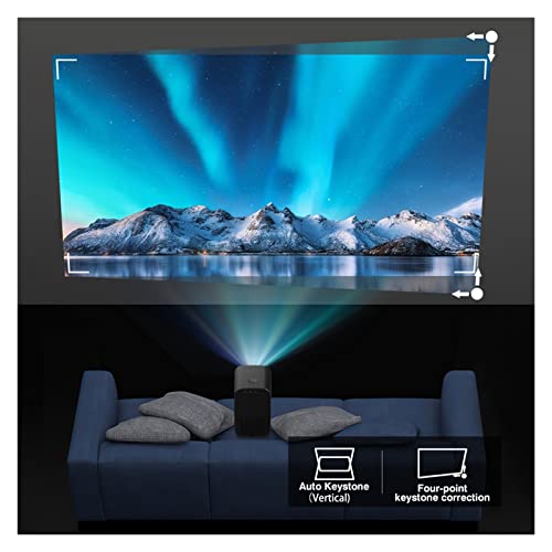 M6A 1080P LED Video Projector Android 9.0 6000 Lumens 5G WiFi Electric Focus for 4K Home Cinema Smartphone ( Color : M6A 1080P )