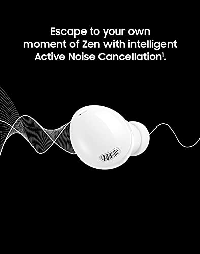 SAMSUNG Galaxy Buds Pro True Wireless Bluetooth Earbuds w/ Noise Cancelling, Charging Case, Quality Sound, Water Resistant, Long Battery Life, Touch Control, US Version, White