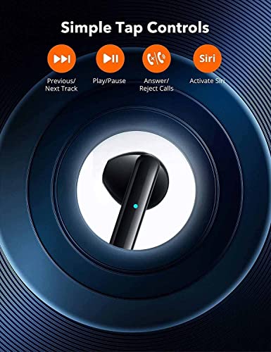 wzson Wireless Earbuds,Bluetooth 5.0 Noise Cancelling Earbuds,Bluetooth Headphones 3D HiFi Stereo Bass,IPX5 Waterproof Sports Touch Control with USB-C Fast Charge Mini Charging Case for Android iOS