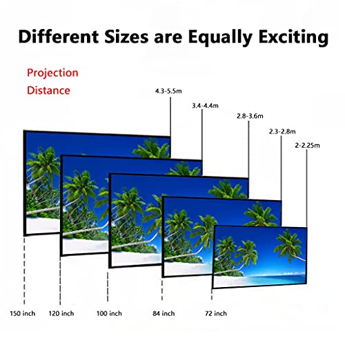 LLAMN Projector Screen Simple Anti-Light Curtains 16: 9 Portable Home 3D Digital Pojector Curtain Projection Screen ( Size : 72 inch )