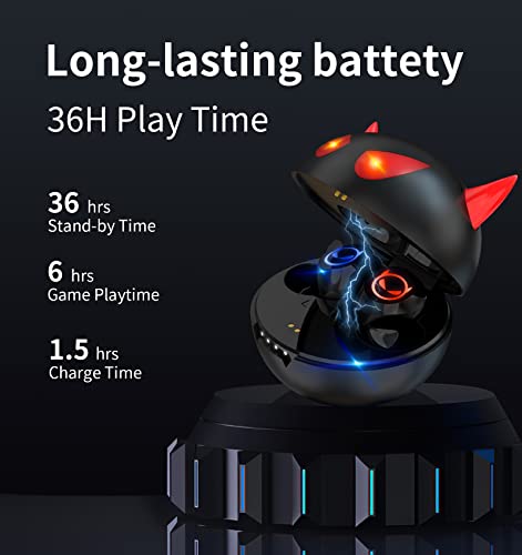 Kids Wireless Earbuds Bluetooth, Wireless Earphones with Noise Reduction Bluetooth 5.0 Waterproof Sport TWS Stereo Lightweight in-Ear-Headphones with Built-in Mic for iPhone/Android/Samsung Phones