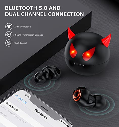 Kids Wireless Earbuds Bluetooth, Wireless Earphones with Noise Reduction Bluetooth 5.0 Waterproof Sport TWS Stereo Lightweight in-Ear-Headphones with Built-in Mic for iPhone/Android/Samsung Phones