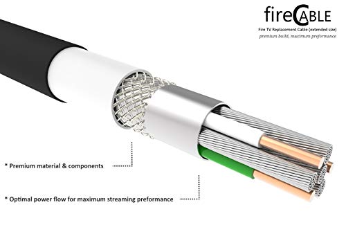 fireCable Super Long (15') Streaming Stick USB Cable, Replacement Adapter for Streaming TV Sticks (Eliminates Extension Cords)