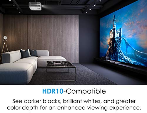 Optoma UHD50 True 4K Ultra High Definition DLP Home Theater Projector for Entertainment and Movies with HDMI 2.0, HDCP 2.2 and HDR Technology