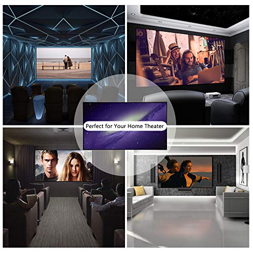 ShowMaven 120in Fixed Frame Projector Screen, Edge Free Borderless Projector Screen, Diagonal 16:9, Active 3D 4K Ultra HD Projector Screen for Home Theater or Office