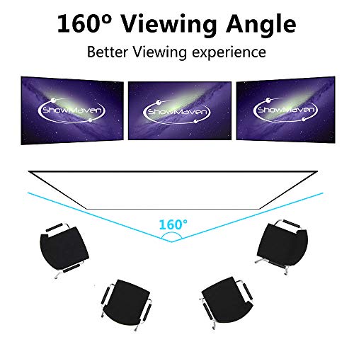 ShowMaven 120in Fixed Frame Projector Screen, Edge Free Borderless Projector Screen, Diagonal 16:9, Active 3D 4K Ultra HD Projector Screen for Home Theater or Office