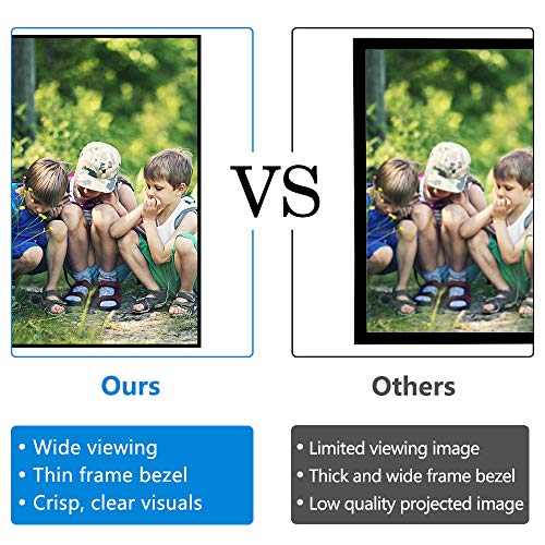 ShowMaven 120in Fixed Frame Projector Screen, Edge Free Borderless Projector Screen, Diagonal 16:9, Active 3D 4K Ultra HD Projector Screen for Home Theater or Office