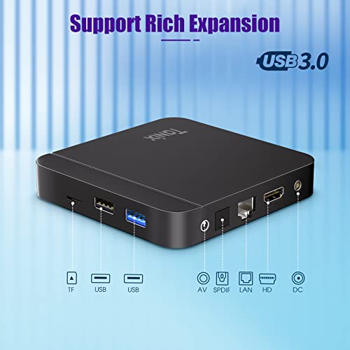 Android TV Box 11.0, Tanix W2 Android TV Box 4GB RAM 32GB ROM with Wireless Keyboard, Android Box with Amlogic S905W2 Quad Core 64 Bits, AV1 4K 3D USB 3.0 BT 4.2 TV Box