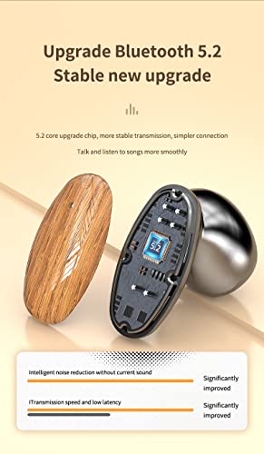 Bluetooth Headphones True Wireless Earbuds 48Hrs Playtime with Wireless Charging Case LED Power Display Wireless & Type-C Charging Waterproof in-Ear TWS Earphones for Phone Computer Laptop Sports