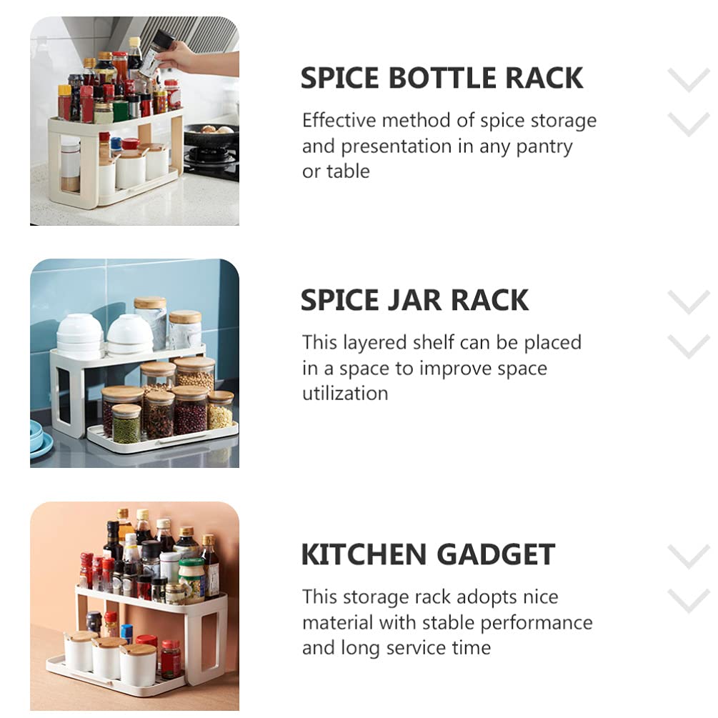 Hemoton Pull Out Shelf Jar Rack Bottle Stand Bathroom countertop Organizer Valet Tray Rack Organizer Storage Shelf Organizer Tray Jewelry Organizer Stand Metal White Make up Corner Frame