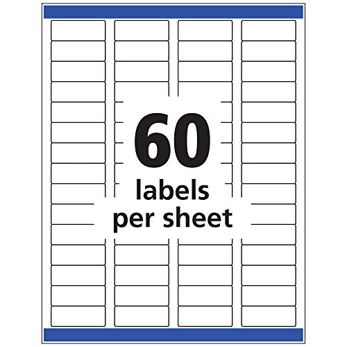 Avery Glossy Crystal Clear Return Address Labels for Laser & Inkjet Printers, 2/3" x 1-3/4" 600 Labels (6520)