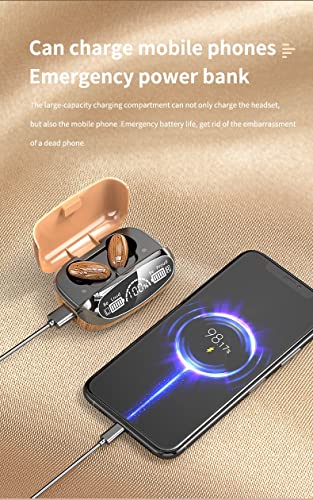 Bluetooth Headphones True Wireless Earbuds 48Hrs Playtime with Wireless Charging Case LED Power Display Wireless & Type-C Charging Waterproof in-Ear TWS Earphones for Phone Computer Laptop Sports