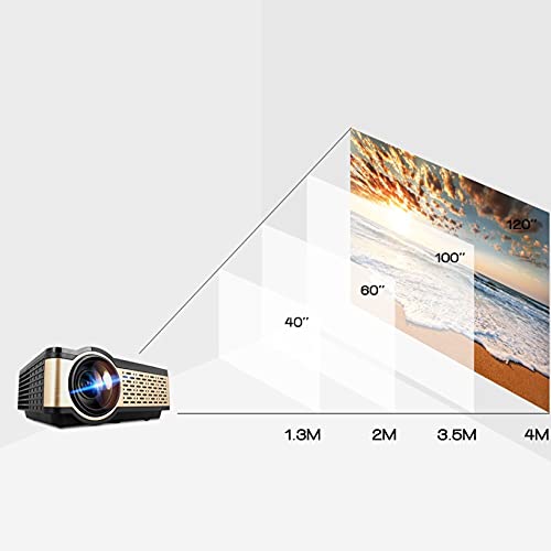 FZZDP Projector 4000 Lumens Portable Home Theater Cinema Support 1080p with Gift ( Color : WiFi Version )