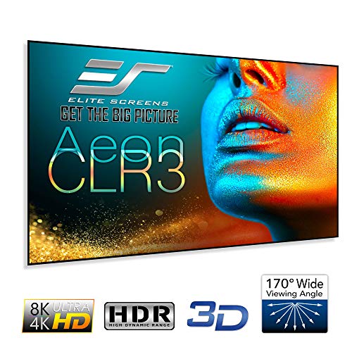 EliteProjector Screens Aeon CLR® 3, 115" Diag. 16:9, Edge Free® Ceiling Ambient Light Rejecting Fixed Frame Projector Screen, AR115H-CLR3