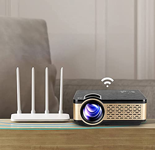 FZZDP Projector 4000 Lumens Portable Home Theater Cinema Support 1080p with Gift ( Color : WiFi Version )
