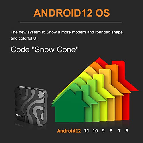 Android TV Box 12.0,Android Box H618 Chipset Quad-core CPU with 1GB RAM+8GB ROM Supports 3D 4K6K H.265 5.0GHz Dual-WiFi Ethernet 100M Bluetooth4.0 USB2.0 Mini TV Box Smart Android TV Box