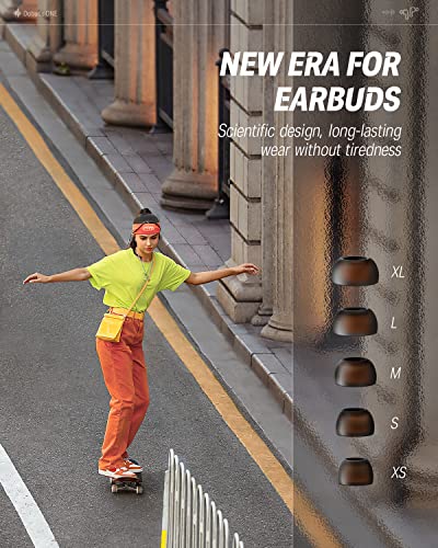 Donner Noise Cancelling Wireless Earbuds, Bluetooth 5.2 Earphones with 4 Mic Clear Calls, 12mm Drivers, App for Custom EQ, 32H Playtime, Fast Charging, Transparency - Dobuds ONE,Black