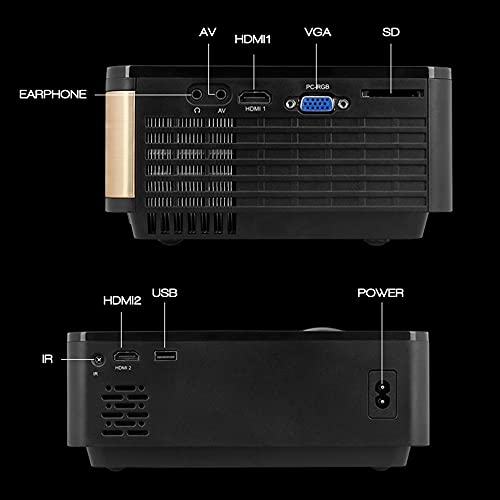 FZZDP Projector 4000 Lumens Portable Home Theater Cinema Support 1080p with Gift ( Color : WiFi Version )