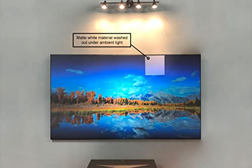 Elite Screens Designer Cut 123 inch Diag. 16:9, 8K 4K Ultra HD Ceiling Light Rejecting and Ambient Light Rejecting (CLR/ALR) DIY Raw Projector Screen Material for Movie Home Theater, RM-123H-CLR2