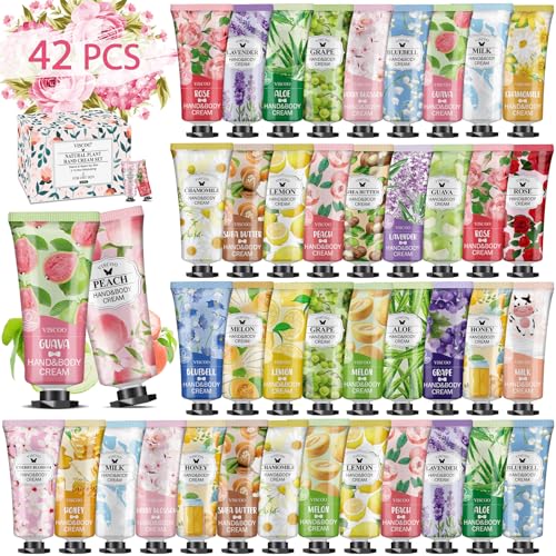 42 Pack Hand Cream Gifts Set for Women, Christmas Gifts for Women,Thank You Gifts,Stocking Stuffers for Adults,Appreciation Gifts,Hand Lotion Travel Size in Bulk for Dry Cracked Hands,Mini Hand Lotion