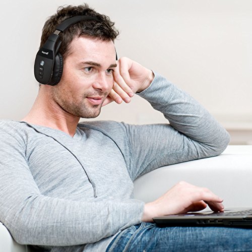 BlueParrott S450-XT Voice-Controlled Bluetooth Headset β Industry Leading Sound with Long Wireless Range, Extreme Comfort and Up to 24 Hours of Talk Time , Black , Stereo