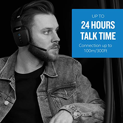 BlueParrott S450-XT Voice-Controlled Bluetooth Headset β Industry Leading Sound with Long Wireless Range, Extreme Comfort and Up to 24 Hours of Talk Time , Black , Stereo