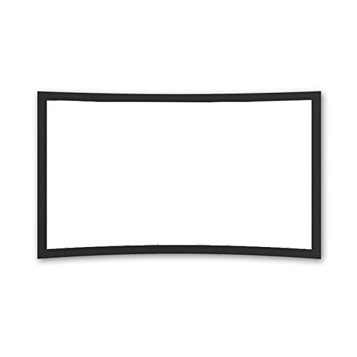 LIRUXUN 4K 16:9 White Woven Acoustic Transparent Customize 3D Curved Fixed Frame Projector Screen for Home Cinema Projection Screen (Size : 200 inch)