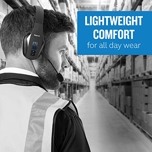 BlueParrott S450-XT Voice-Controlled Bluetooth Headset β Industry Leading Sound with Long Wireless Range, Extreme Comfort and Up to 24 Hours of Talk Time , Black , Stereo