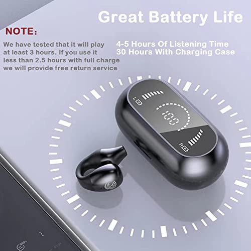 Clip On Open Ear Headphones Bone Conduction Earbuds Ear Buds Wireless Bone Conduction Headphones Bluetooth Earbud Earphones Bone Conducting Earbuds