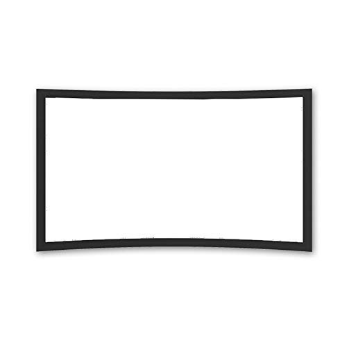 4K 16:9 White Woven Acoustic Transparent Customize HD 3D Curved Fixed Frame Projector Screen for Home Cinema Projection Screen (Size : 180 inch)