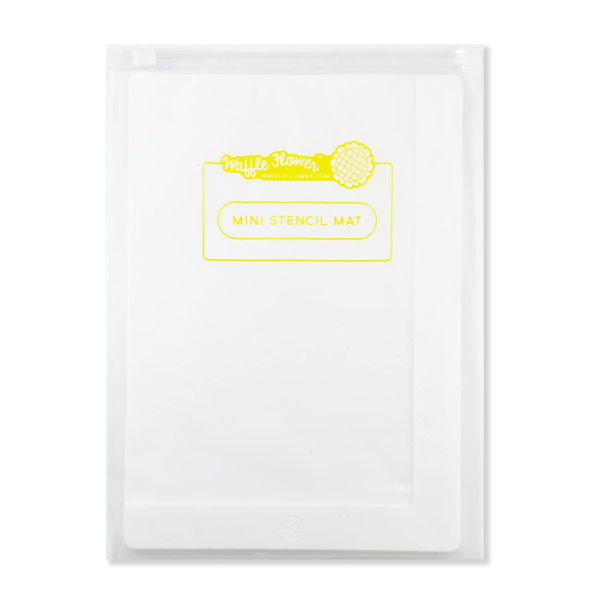 Waffle Flower 6x9 Media Mat - Matte White Silicone Craft Mat w/Bag for Ink Blending. Non-Slip, Waterproof, Heat-Resistant, Non-Stick and Non-Reflective. 6 x 9 inch Open Edge for Bigger Media Sizes.
