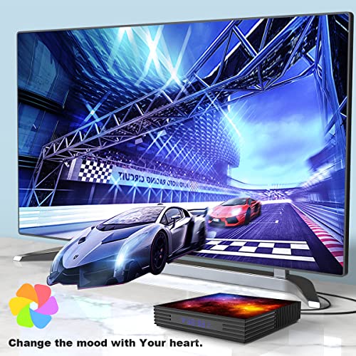 Android 12 TV Box 4GB RAM 64GB ROM W2 Mali-G31 Smart Set Top Box Builtin 2.4G/5G WiFi Bluetooth 4.2, Media Player Support 3D 4K UHD Videos, with Wireless Mini Keyboard