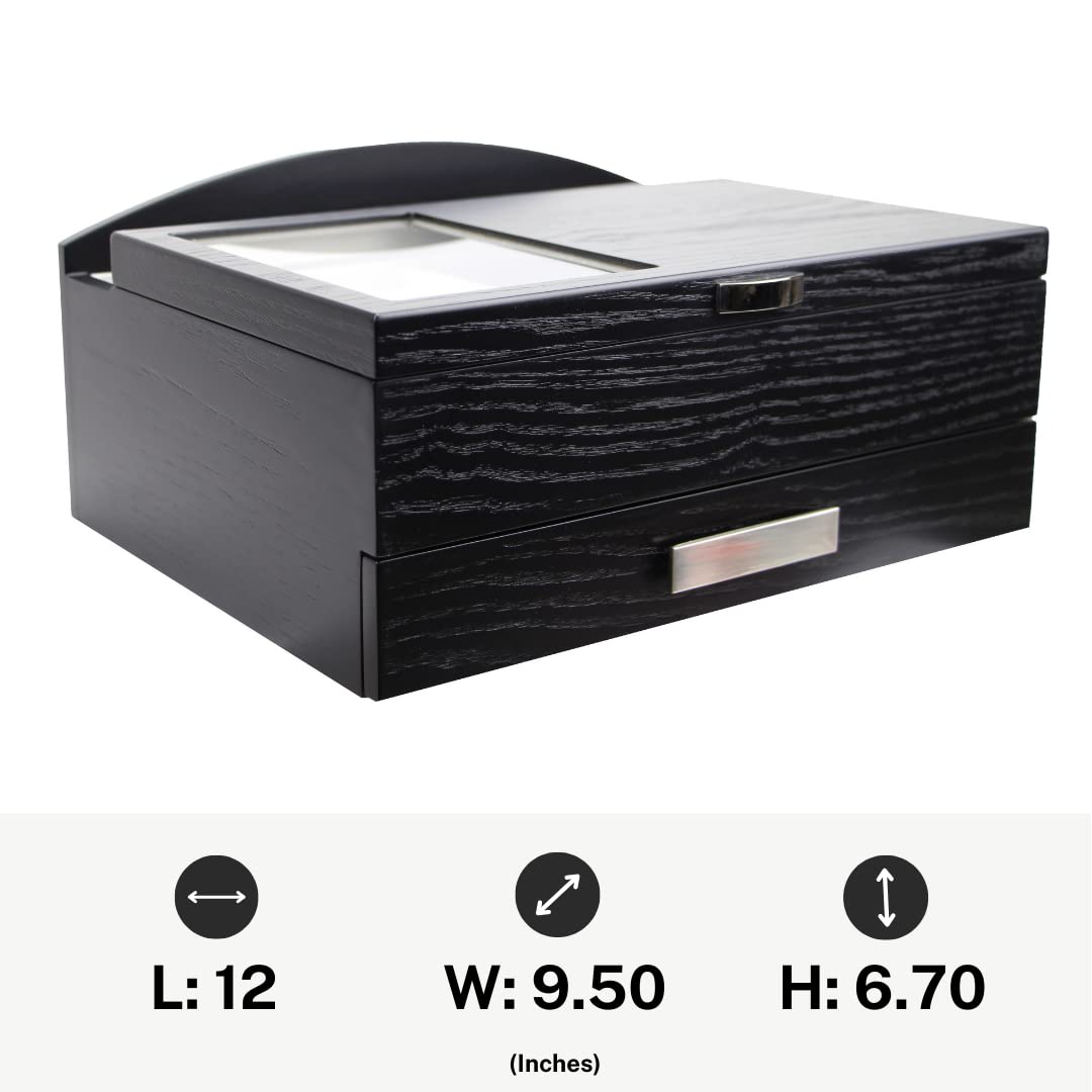 Decorebay Sawyer Valet Station, Watch Case and Jewelry Box Organizer