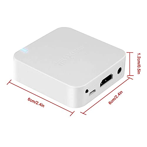 Car WiFi Display Box, Wireless Mini Car WiFi Screen Device Box Wireless Screen Mirroring from Smart Phones to Car Screen Wirelessly, Support CVBS/HDMI A/V Output