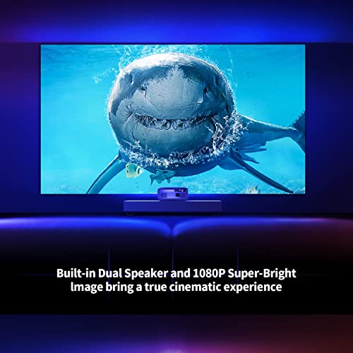 Hasatek Projector with WiFi and Bluetooth,400 ANSI Lumen Projector 4k HD Projector 1080p,Outdoor Portable Projector, Home Movie Theater Projector Compatible with iOS,Android,PC,Xbox,TV Stick,HDMI,USB