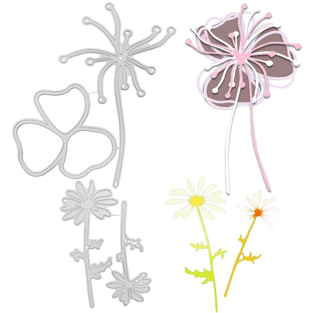 2 PCS Lotus Leaf Die Cuts for Card Making, AFUNTA Metal Die Cuts Lace Decoration Cutting Dies for DIY Scrapbook Photo Album Decor