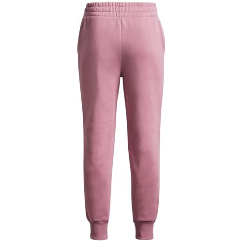 Under Armour Girls Rival Fleece Joggers, (697) Pink Elixir / / White, Medium