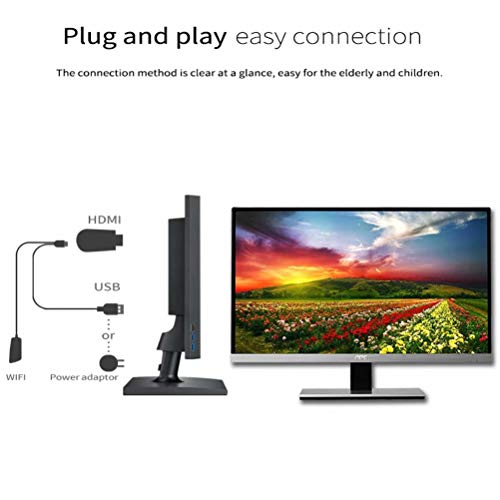 4K/1080P Wireless Display Adapter, SmartSee Screen Mirroring from iOS Android Phone Laptop to TV Projector Any HDMI Display, Dual Core Streaming Device Support Miracast Airplay DLNA