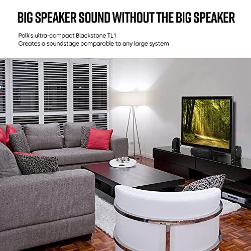 Polk Audio Blackstone TL1 Speaker Center Channel with Time Lens Technology | Compact Size, High Performance, Powerful Bass | Hi-Gloss Blackstone Finish | Create your own Home Entertainment System