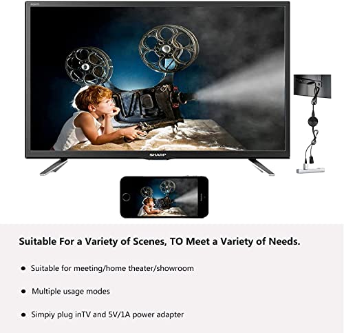 Wireless HDMI Display Adapter,Miracast Dongle,with HDMI Cable,for Streaming YouTube,Wireless HDMI Screen Mirroring,Used for iPhone Mac iOS Android Casting/Mirroring to TV/Projector/Monitor
