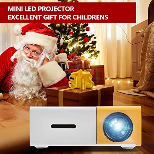 Limouyin YG300 Mini Video Projector,4 : 3 LED HDMI Full HD Outdoor Movie Projector,USB Portable Home Theater Video Projector for,Gift for Christmas,Kids Projector