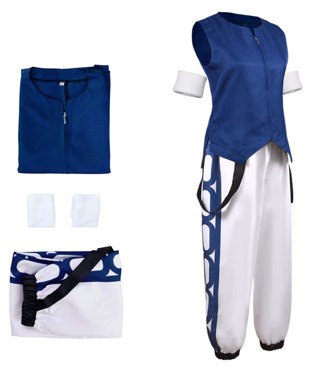 Adult Rimuru Tempest Cosplay Costume Jacket Coat Full Set Halloween Uniform for Mens (Blue, X-Large)