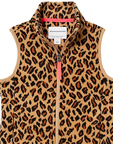 Amazon Essentials Toddler Girls' Polar Fleece Vest, Leopard, 3T