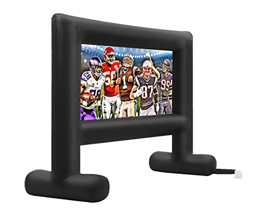 XtremepowerUS 95177 14' Feet Outdoor & Indoor Projection Portable Movie Screen-Includes Inflation Air Blower w/Storage Bag, Black