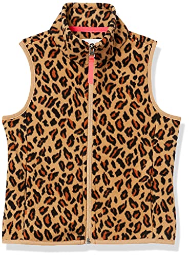 Amazon Essentials Toddler Girls' Polar Fleece Vest, Leopard, 3T