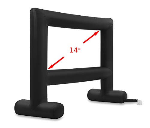 XtremepowerUS 95177 14' Feet Outdoor & Indoor Projection Portable Movie Screen-Includes Inflation Air Blower w/Storage Bag, Black