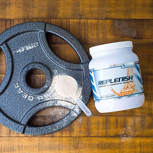 G6 Sports Nutrition Replenish Instant & Complete Recovery (Post Workout Formula, 11g of BCAAs & EAAs, 20g Whey Protein, 1000mg Creatine MagnaPower, Zero Refined Sugars) β 2lb Jar β Orange Mango